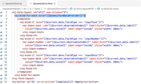 Building Dynamic UI Form With Oracle JET