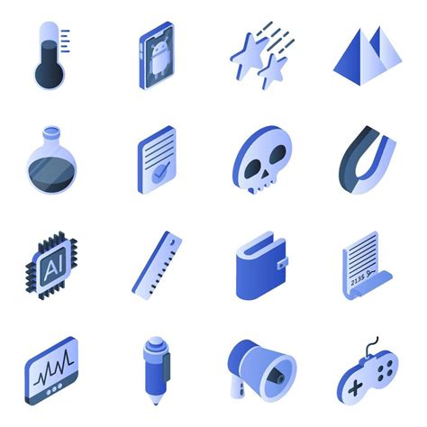 Set Of Trendy Flat Isometric Icons 55118063 Vector Art At Vecteezy