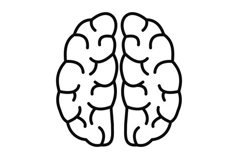 Human Brain Icon Outline Style By Anatolir56 Thehungryjpeg
