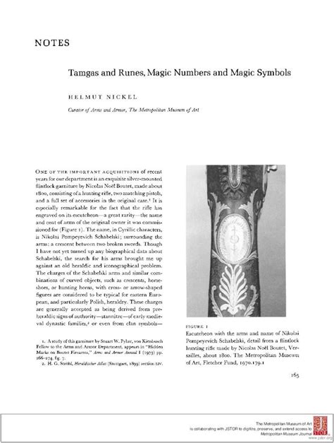 Pdf Notes Tamgas And Runes Magic Numbers And Magic Symbols