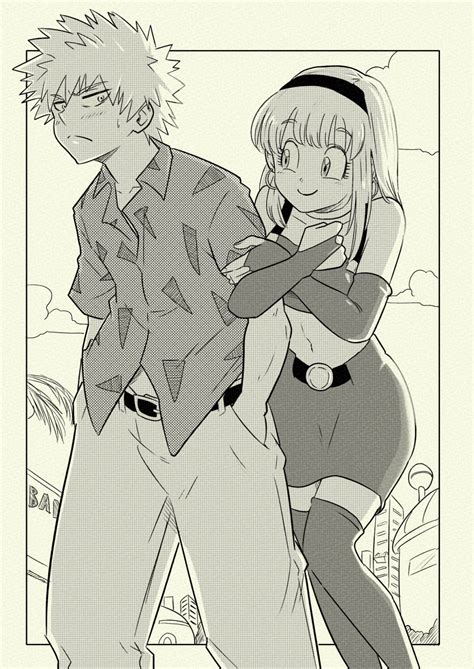 Safebooru 1boy 1girl Absurdres Bakugou Katsuki Bare Shoulders Belt