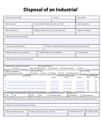 Free 36 Disposal Form Samples In Pdf Ms Word