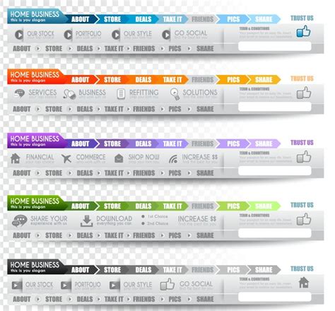 Download Free Creative Website Menu Designs Vector 02 Free Misc Elements
