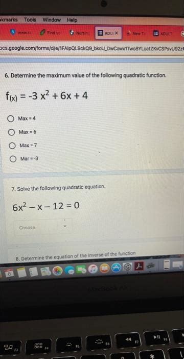 solved 6 determine the maximum value of the following