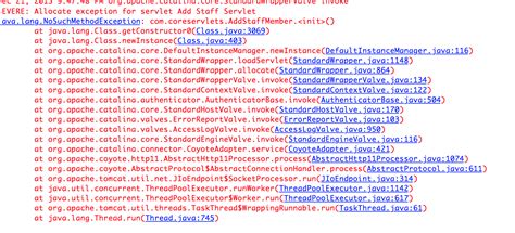 mysql nosuchmethodexception in java web service stack overflow