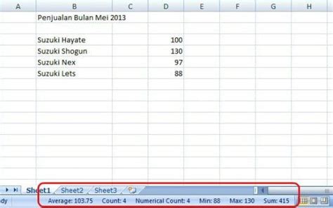 Mengenal Auto Calculate Pada Ms Excel