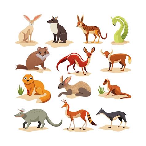 Realistic Animals Icon Set Illustration Premium Ai Generated Vector