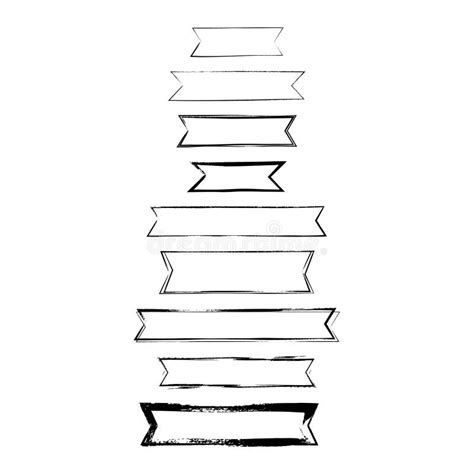 Ribbon Banner Abstract Rectangle Label Frame Border In Grunge Texture