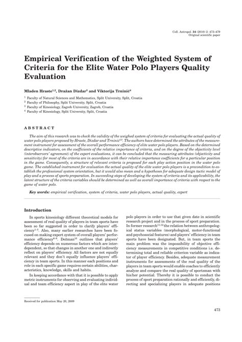 Pdf Empirical Verification Of The Weighted System Of Criteria For The