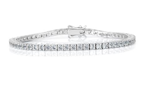 Bestway Sterling Silver White Sapphire Tennis Bracelet