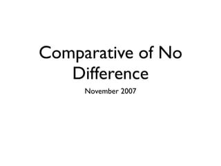 Comparative Of No Difference PDF