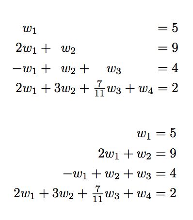 Alignment Issue With Systeme TeX LaTeX Stack Exchange