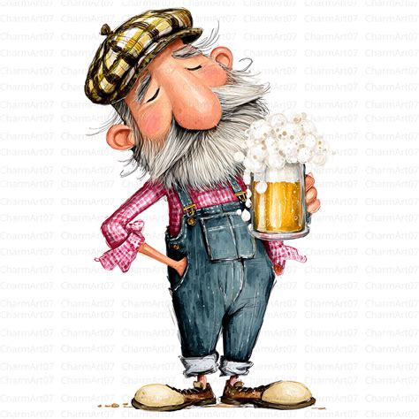 20 Funny Old Man With Beer Clipart Grandpa Clipart High Quality S