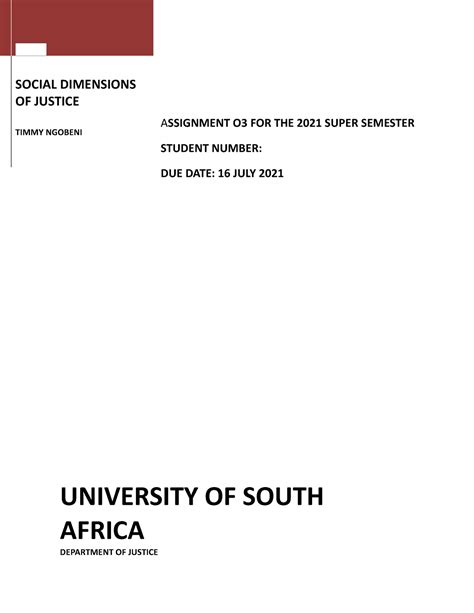 Sjd Assignment 3 A Ssignment O3 For The 2021 Super Semester Student