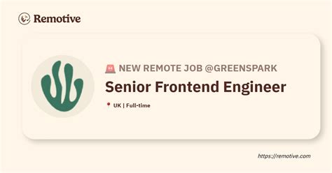 [hiring] senior frontend engineer greenspark