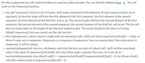 Solved For This Assignment You Will Create Functions To Chegg