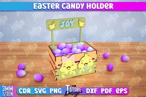 Easter Candy Box Lasercut 3d Candy Box · Creative Fabrica