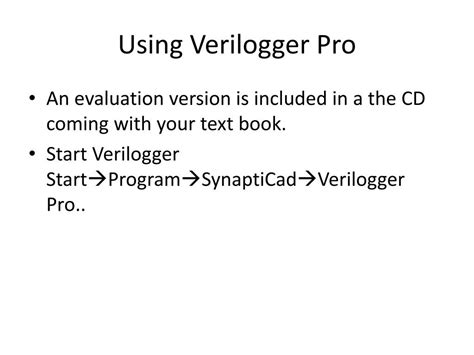 Ppt Verilog Intro Part 1 Powerpoint Presentation Free Download Id