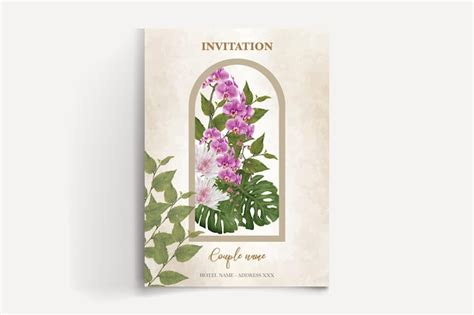 Salvar A Data Tamplete De Casamento Vetor Premium