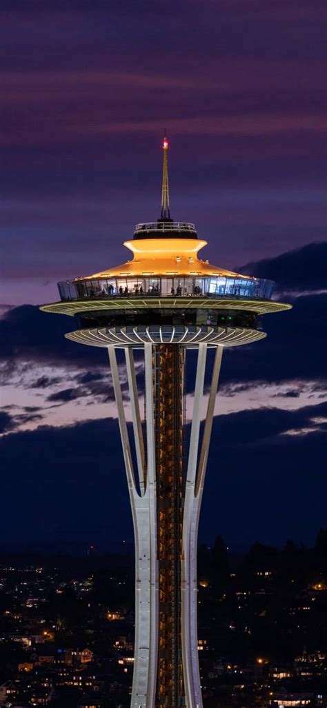 Papel De Parede Artistico Do Space Needle De Seattle Seattle Space