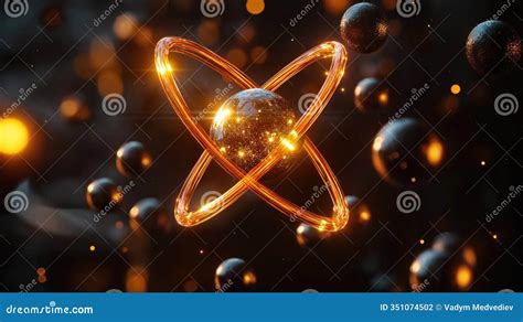 Atomic Structure Animation Dynamic 3d Illustration Of Atom With