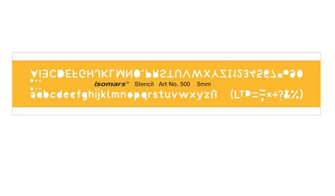 Lettering Guide Drawing Template 5mm Isomars