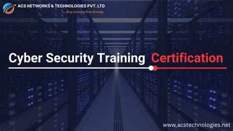 best cyber security training certification acs networks and