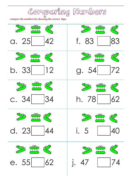 Comparing Fun Worksheet Download And Print Now