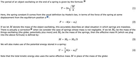 Solved The Period Of An Object Oscillating On The End Of A