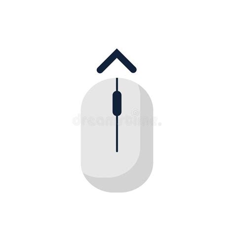 Scroll Down Up Computer Mouse Icon Symbol Flat Style Design Vector Illustration Stock Vector
