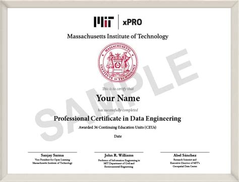MIT XPRO Professional Certificate In Data Engineering Online Certificate Program