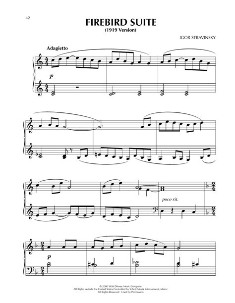 Firebird Suite From Fantasia 2000 By Igor Stravinsky Sheet Music For
