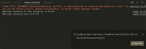 Unable To Open Warning Js Issue Microsoft Vscode GitHub