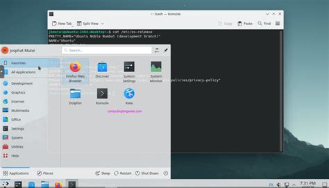 Install KDE Desktop On Ubuntu 24 04 Noble Numbat ComputingForGeeks