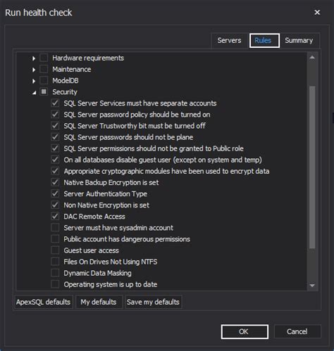 how to perform a sql server security health check analysis