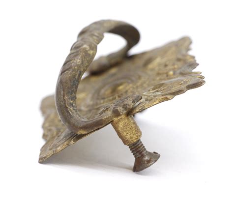 Pair Of Antique Victorian Pressed Brass Drawer Bail Pulls Olde Good