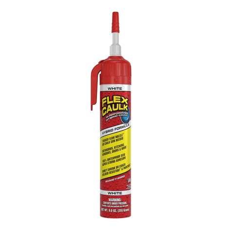 Flex Seal Waterproof Caulk All Purpose White 9 Oz No Caulk Gun Needed