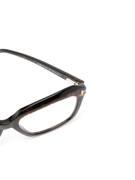 Tom Ford Eyewear Logo Plaque Square Frame Glasses Smart Closet
