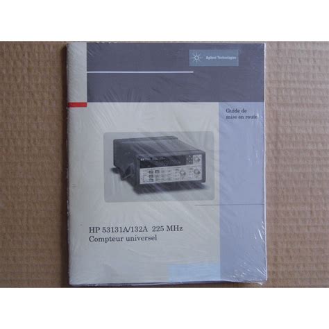 Manuel Guide Mise En Route Pour Hp 53131a 53132a 255mhz Compteur Universel Fr