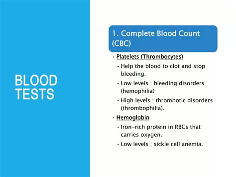 Common Diagnostic And Laboratory Tests Pptx