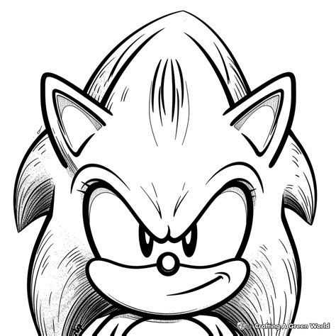 Sonic The Hedgehog Face Coloring Pages
