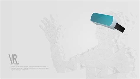 Premium Vector Man Wearing Virtual Reality Glasses Abstract Vr