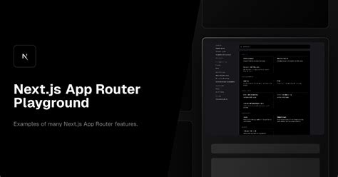 Nextjs App Router Playground
