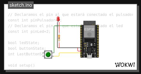 Pulsadorled Wokwi Esp32 Stm32 Arduino Simulator
