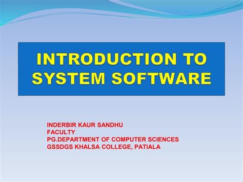 Types Of System Software Pptx