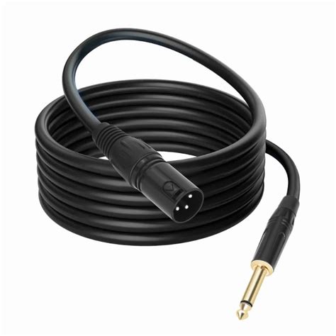 Xlr Male To 14inch Ts Mono Auditory Cable Unbalanced Connection For