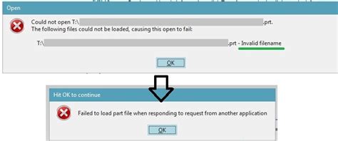 Opening An Assembly Error Could Not Open Prt Invalid Filename