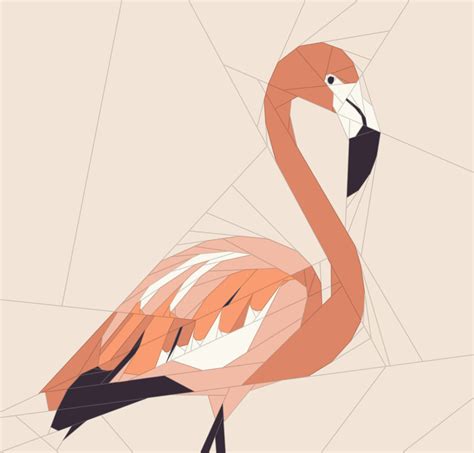 Minimal Flamingo Quilt Pattern Modern Quilt Patterns