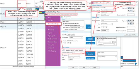 creating and formatting text columns for version 7 2 onepager