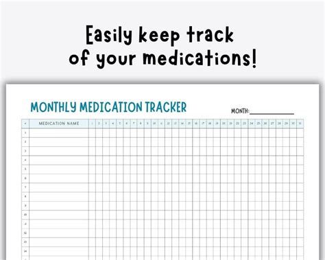 Printable Medicine Tracker Medication Administration Record Daily